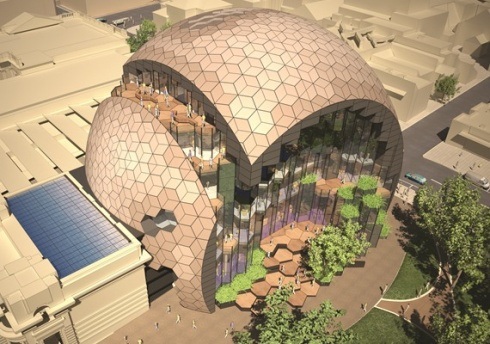 Geelong Library dome taking shape - Kane Constructions