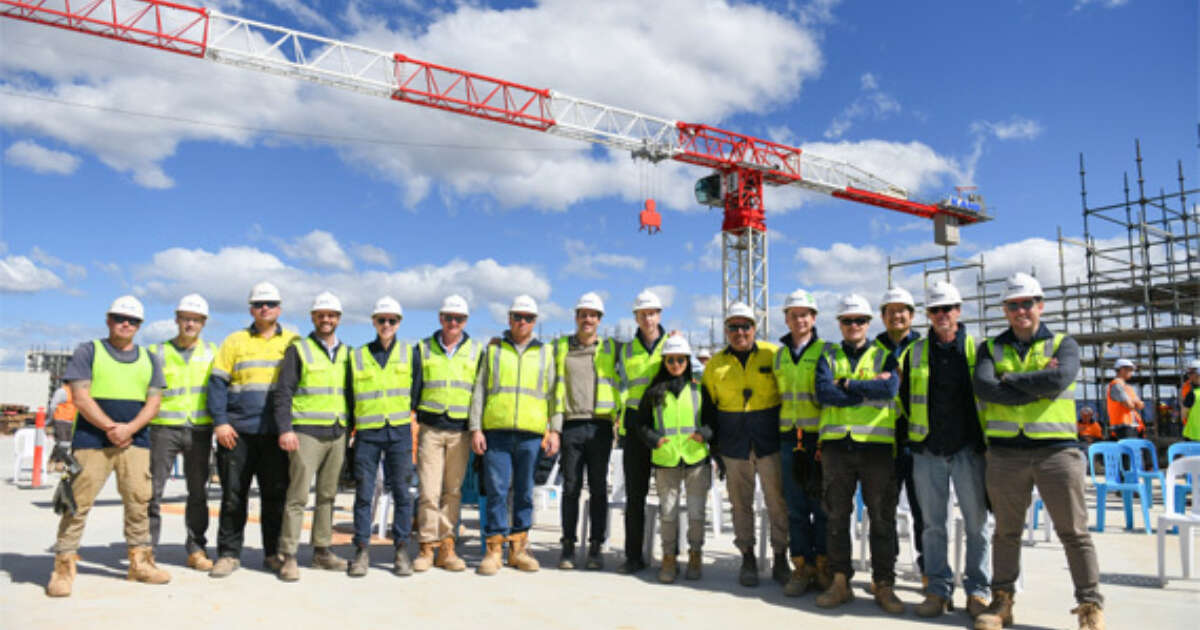 Topping out at Westmead Catholic Community College - Kane Constructions